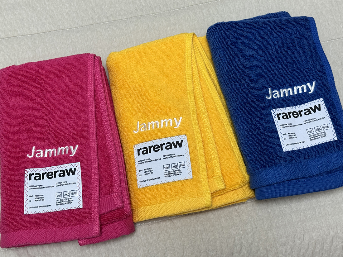 Jammy X rareraw 타월 굿즈 너무 예쁘고 좋아요! | Jammy